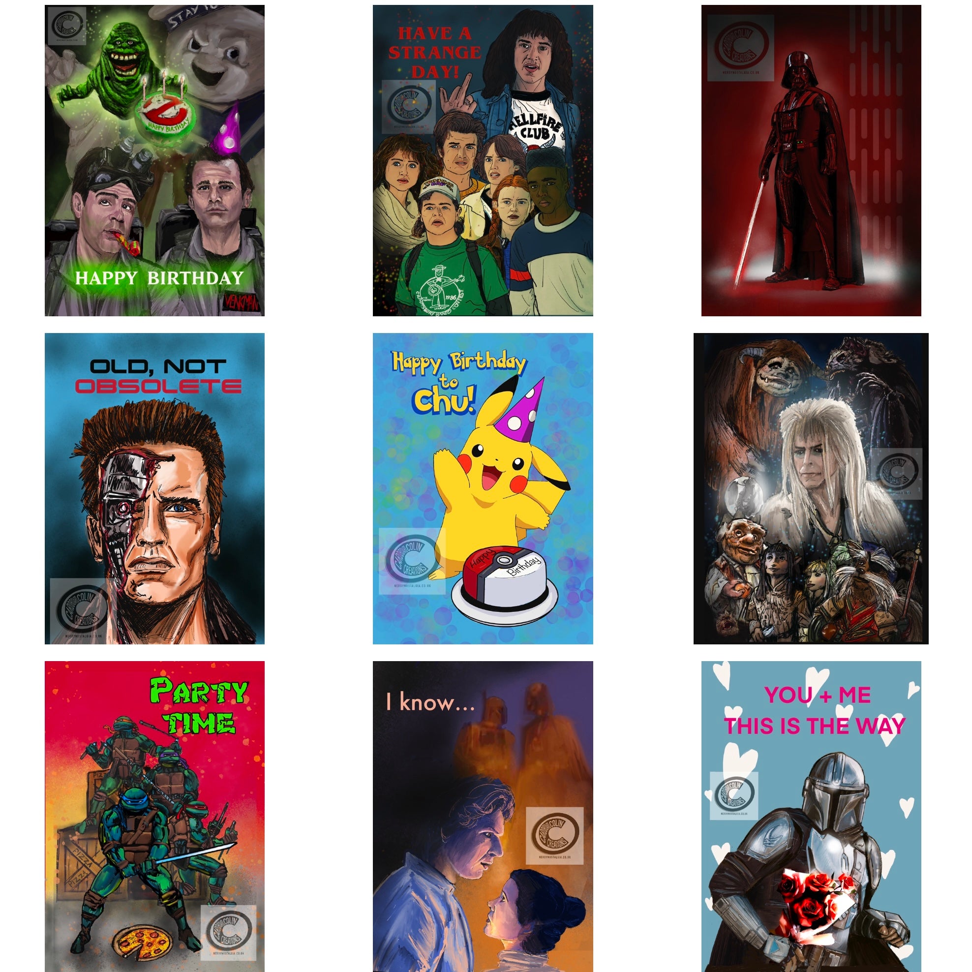 Greetings Cards – Cardboard Colin Creations