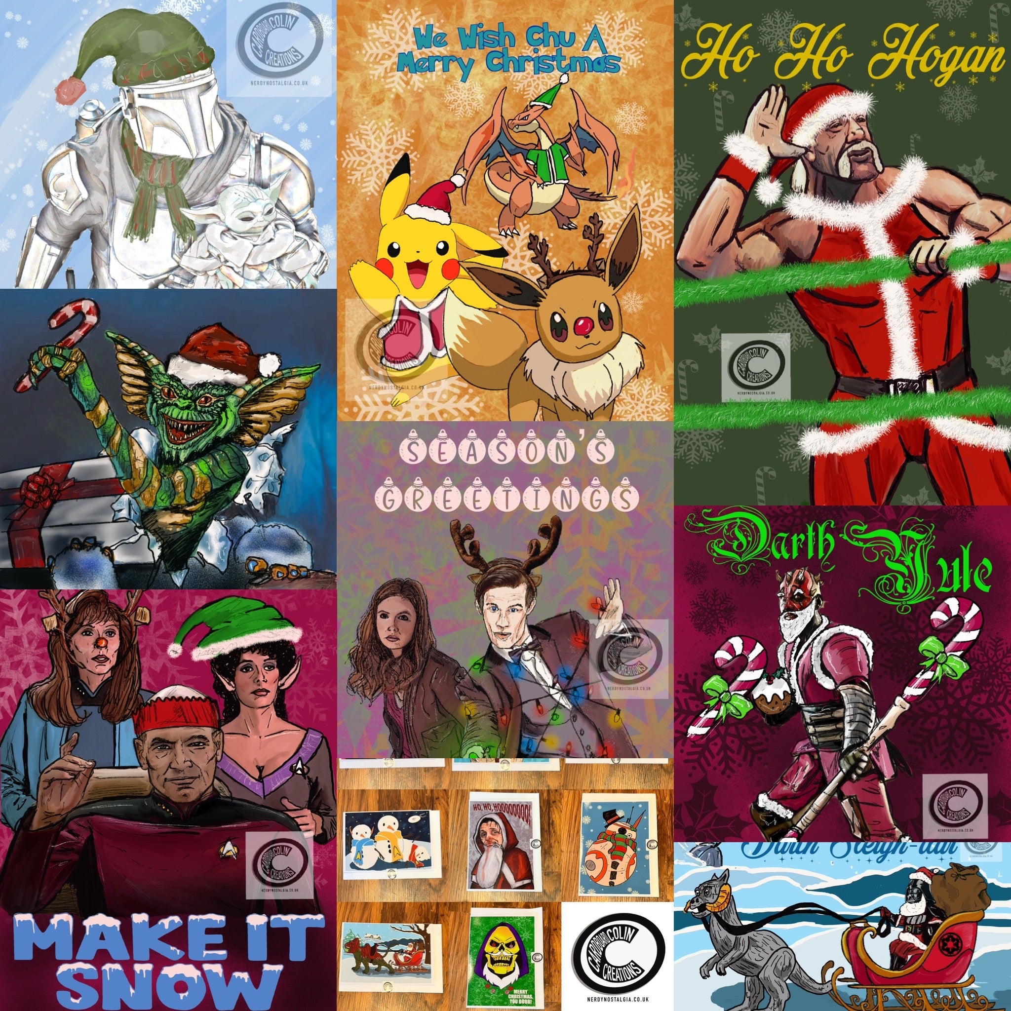 Festive Season Cards – Cardboard Colin Creations