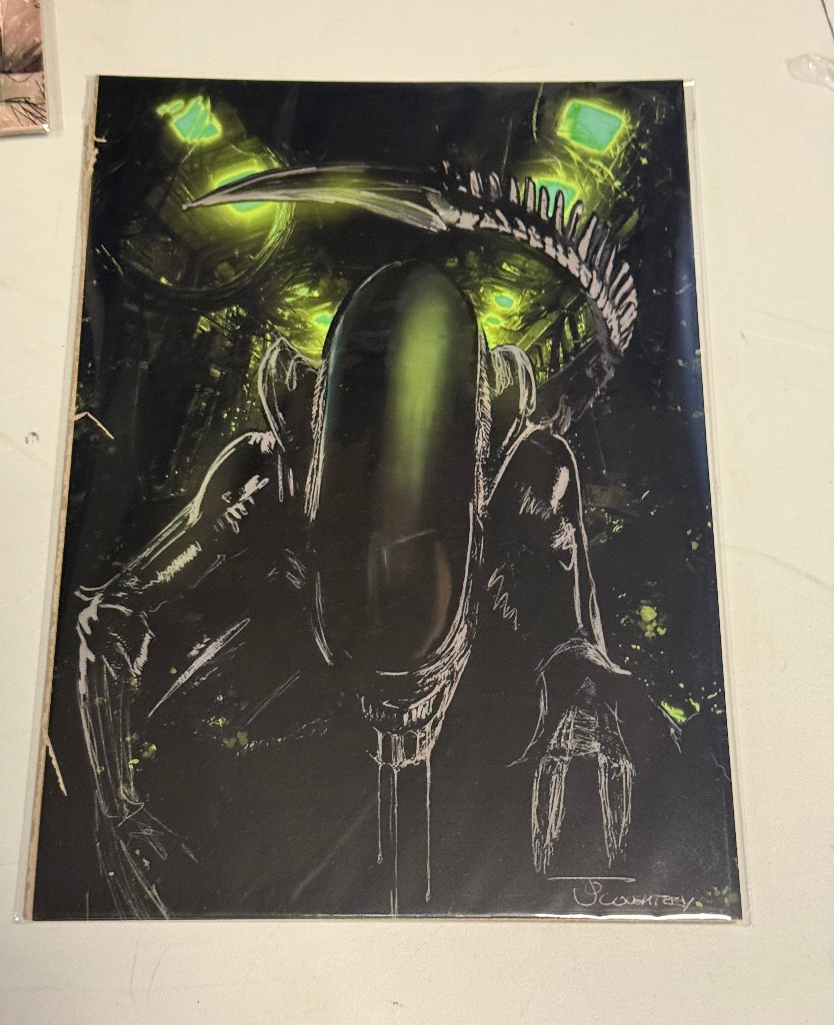 Alien Xenomorph Art Print – by Cardboard Colin – Cardboard Colin Creations